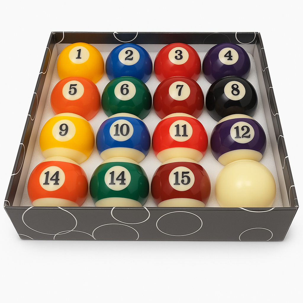 Set de 16 Bolas de Billar – Medida Estándar para Pool – Diversiones Bago